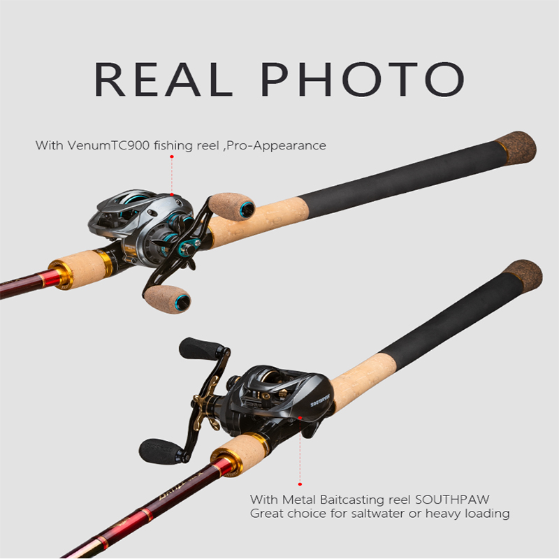TEASER【BATTLE】Full Fuji Guide Ring Heavy Baitcasting Carbon Fishing Rod ...