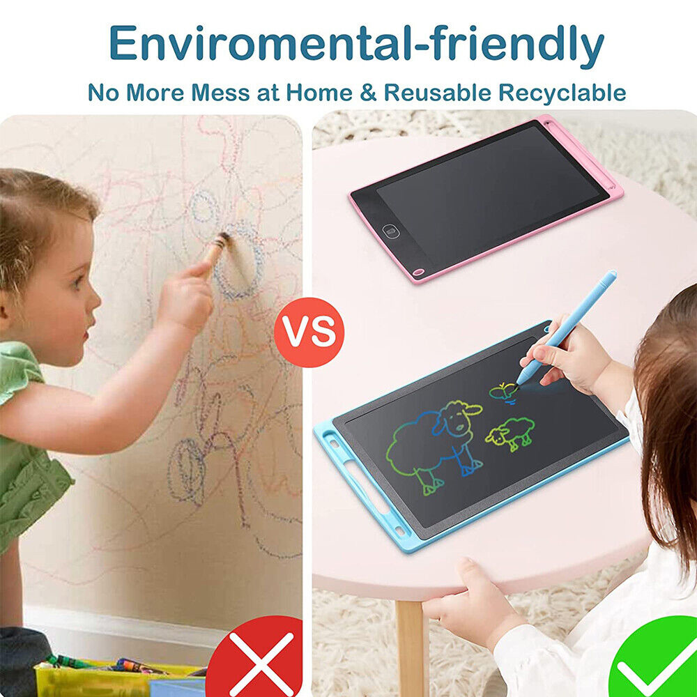 8.5/10/12 Inch Colorful LCD Writing Tablet with string for Kid 3 4 5 6 ...