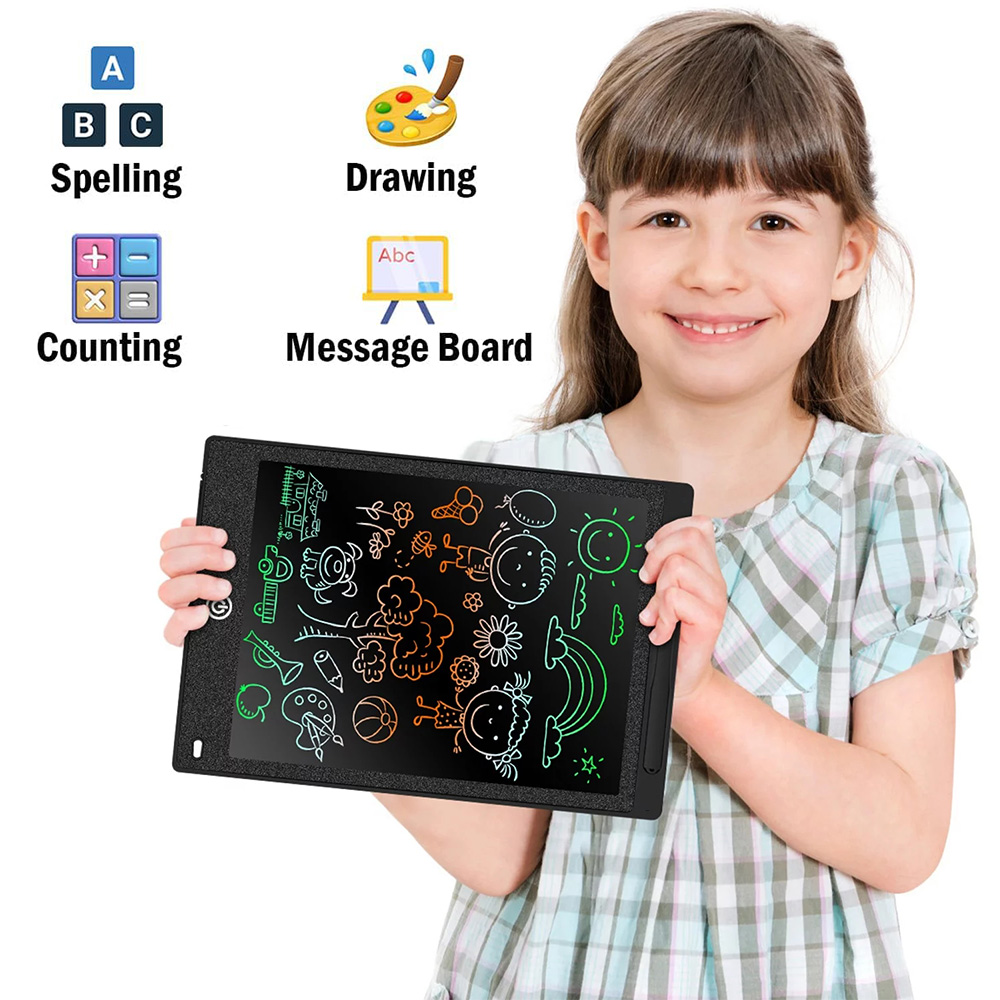 8.5/10/12 Inch Colorful LCD Writing Tablet with string for Kid 3 4 5 6 ...