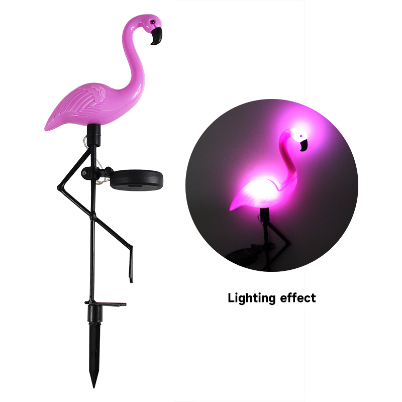 Pink Flamingo Solar Light Outdoor Courtyard Decoration Light Waterproof ...