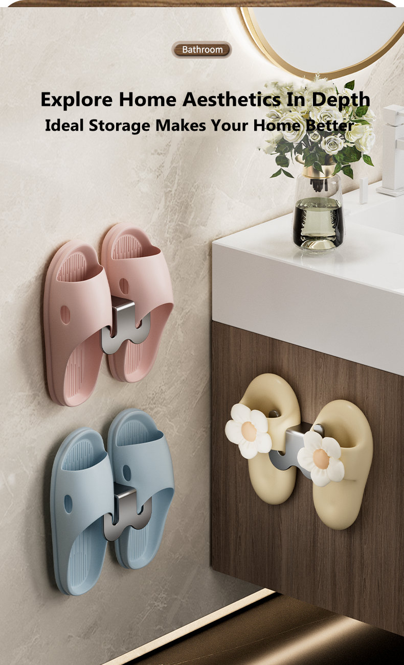 【EVA】【local delivery】toilet slipper hanger Bathroom storage rack ...