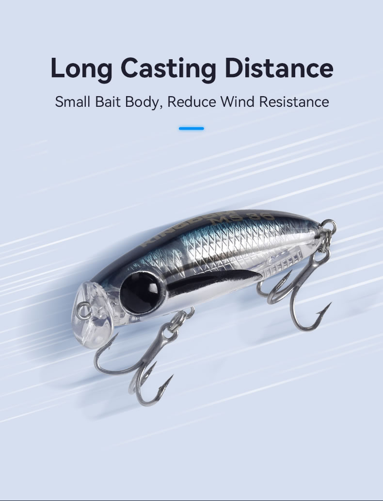 Kingdom Micro Minnow Fishing Lure 36mm 2.6g Sinking ABS Lure Hard Bait ...