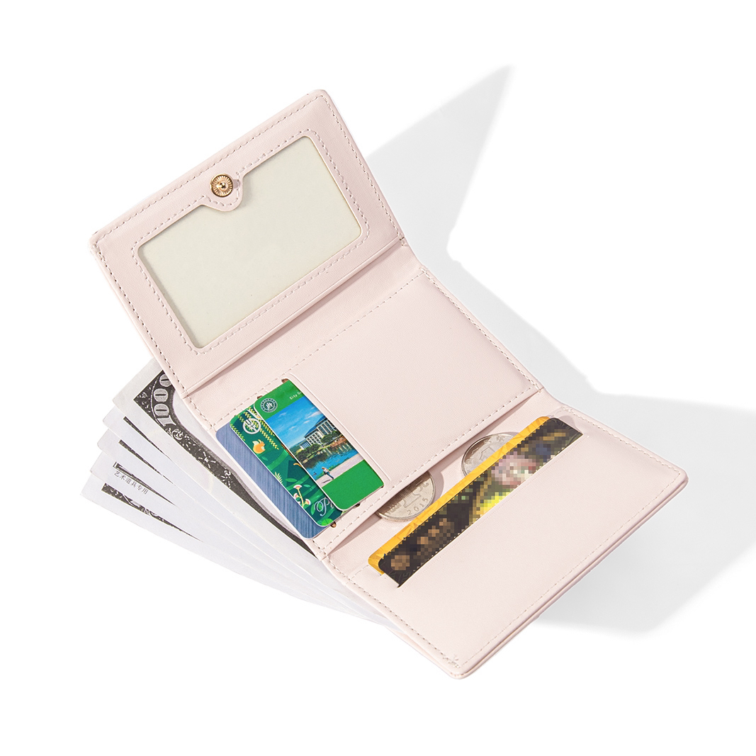 SeaGloca New Fashion Bow Exquisite Soild Tri-fold Short Wallet For ...