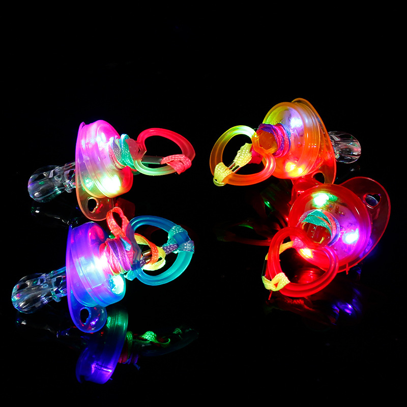 Led Luminous Pacifier Shaped Whistle Bar Holiday Party Party Help Props ...