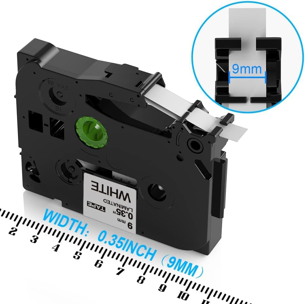 Brother Compatible Label Tape 9mm TZE TZ 221 621 325 324 0.35 ...