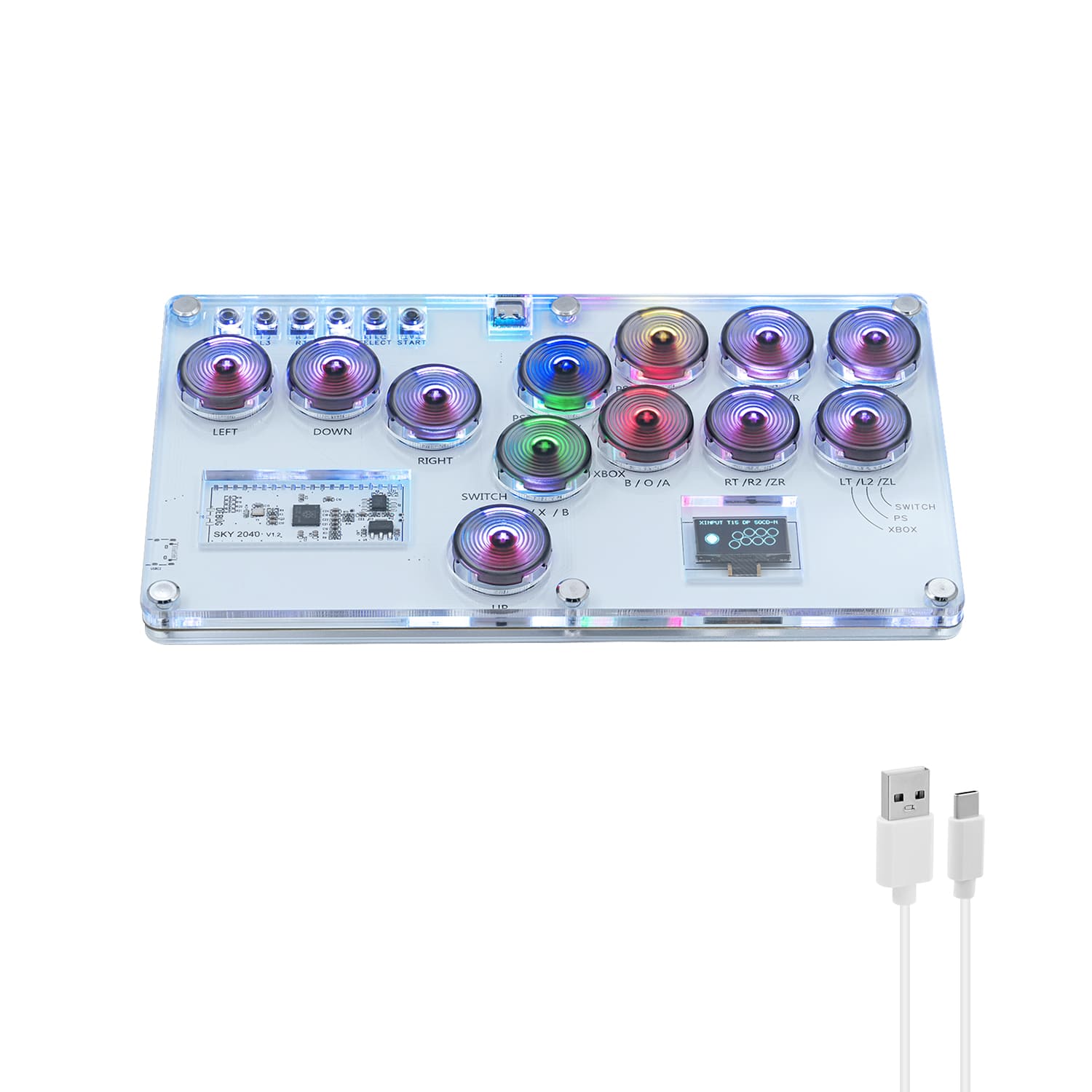 12 Button Leverless Arcade Controller for PC/Switch/PS4/PS3 ...