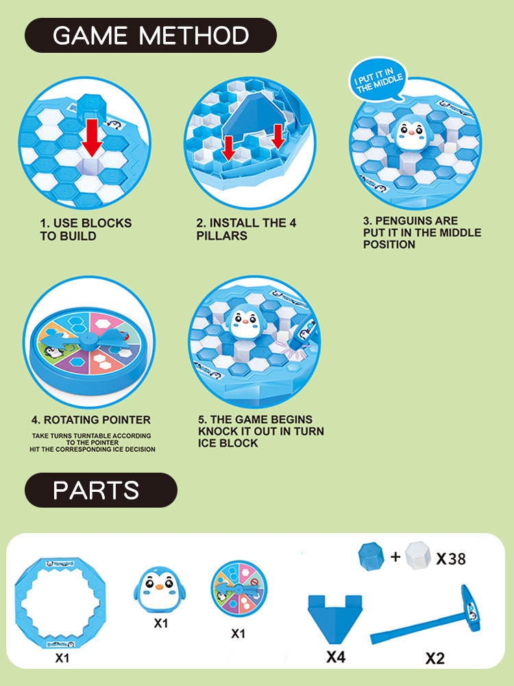 Mini Ice Breaker Penguin Rescue Little Penguin Ice Breaking Game Parent ...