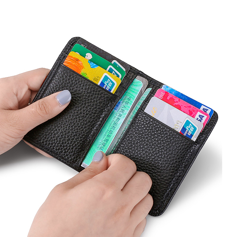 2024 Multifunctional Leather Credit Card Wallet Men's Fashion Soft Thin ...