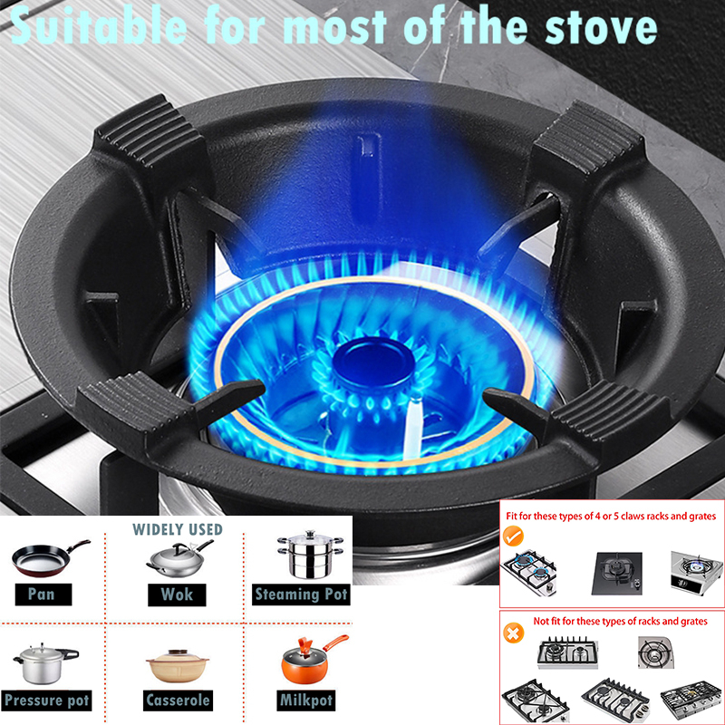 4/5 Claw Energy-Saving Iron Gas Stove Bracket Universal Gas Stove Cover ...