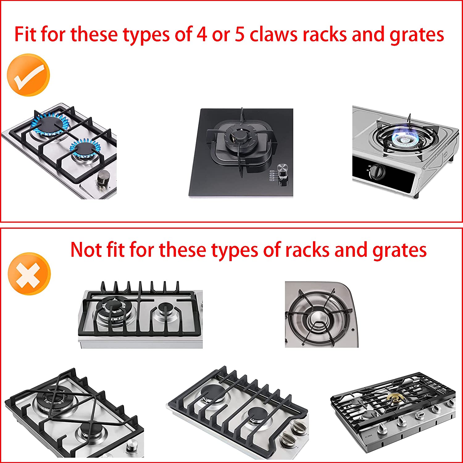 4/5 Claw Energy-Saving Iron Gas Stove Bracket Universal Gas Stove Cover ...
