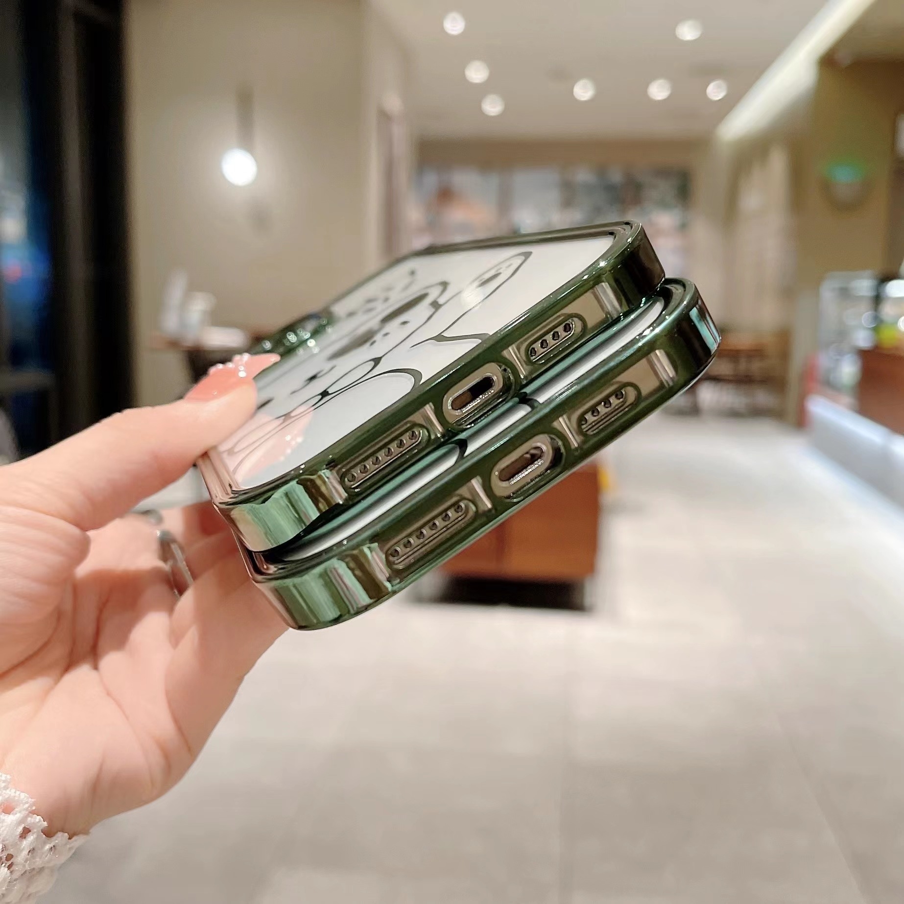 Electroplated Cute Bear Case for iphone 15 14 13 12 11 Pro Max Case ...