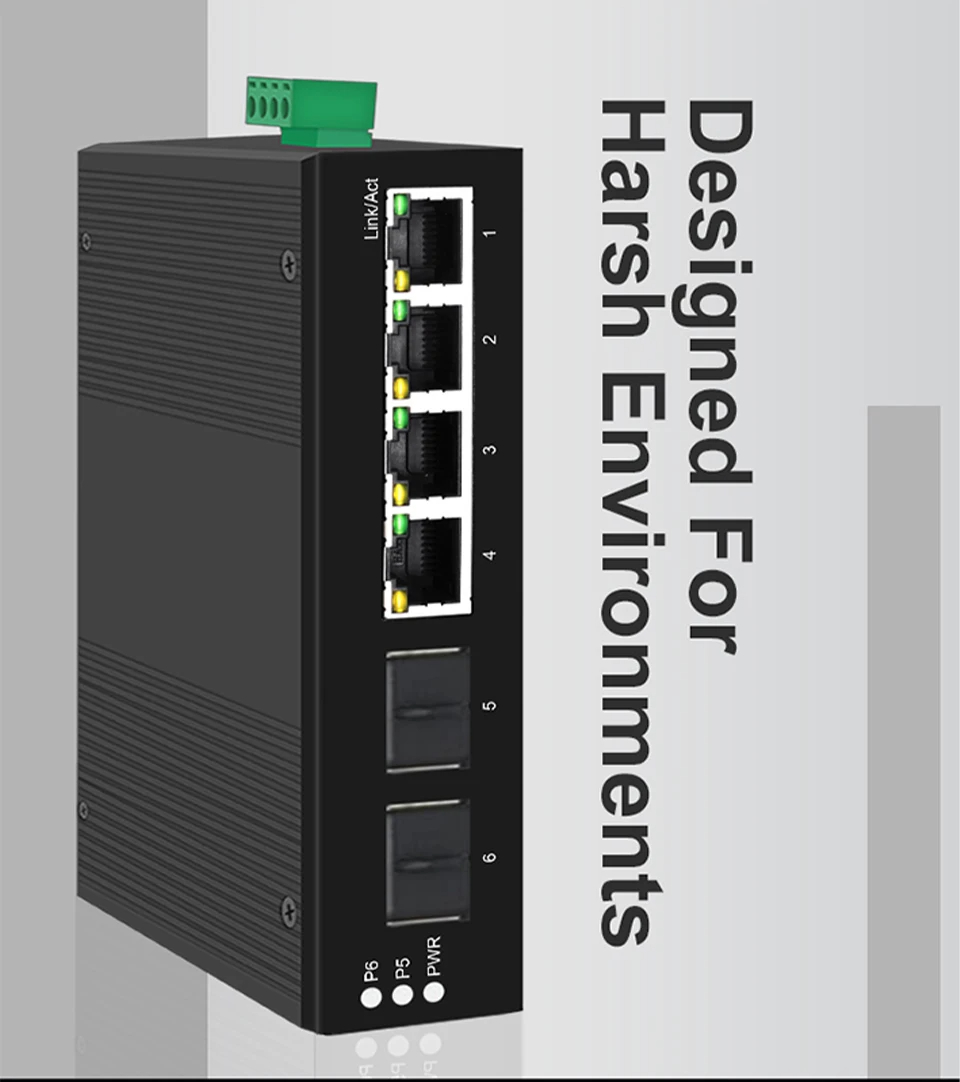ONTi 8 port industrial managed switch POE switch 10/100/1000M 2SFP ...