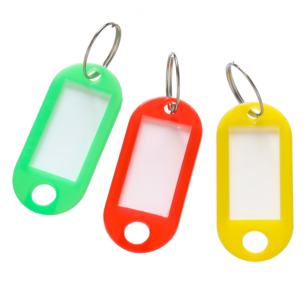 St. kunkka 50Pcs Portable Key Tag Label Tough PP Plastic Keychain Made ...