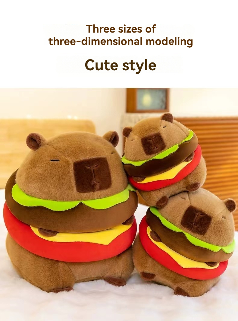 Burger Capybara Cute Capybara Burger Pillow Nap Capybara Cushion ...