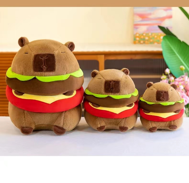 Burger Capybara Cute Capybara Burger Pillow Nap Capybara Cushion ...