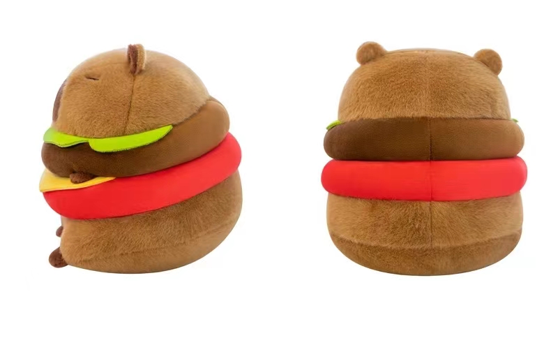 Burger Capybara Cute Capybara Burger Pillow Nap Capybara Cushion ...