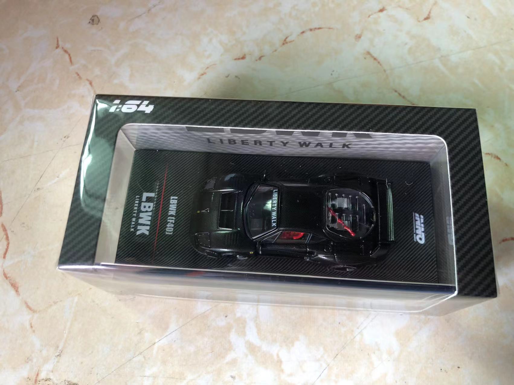 Inno Car Model 1: 64 Ferrari F40 Full Carbon Black Alloy Car Model ...