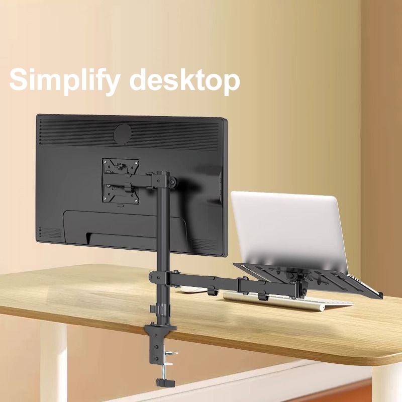 EXPOSE Multi-Direction Dual Arms Monitor Stand Laptop Stand With Tray ...