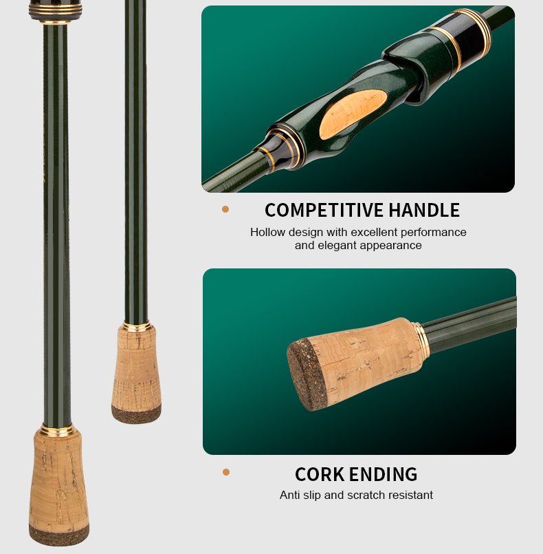 CEMREO Travel Rod 1.8/2.1/2.4m Portable Fishing Rod 4-5 Sections ...