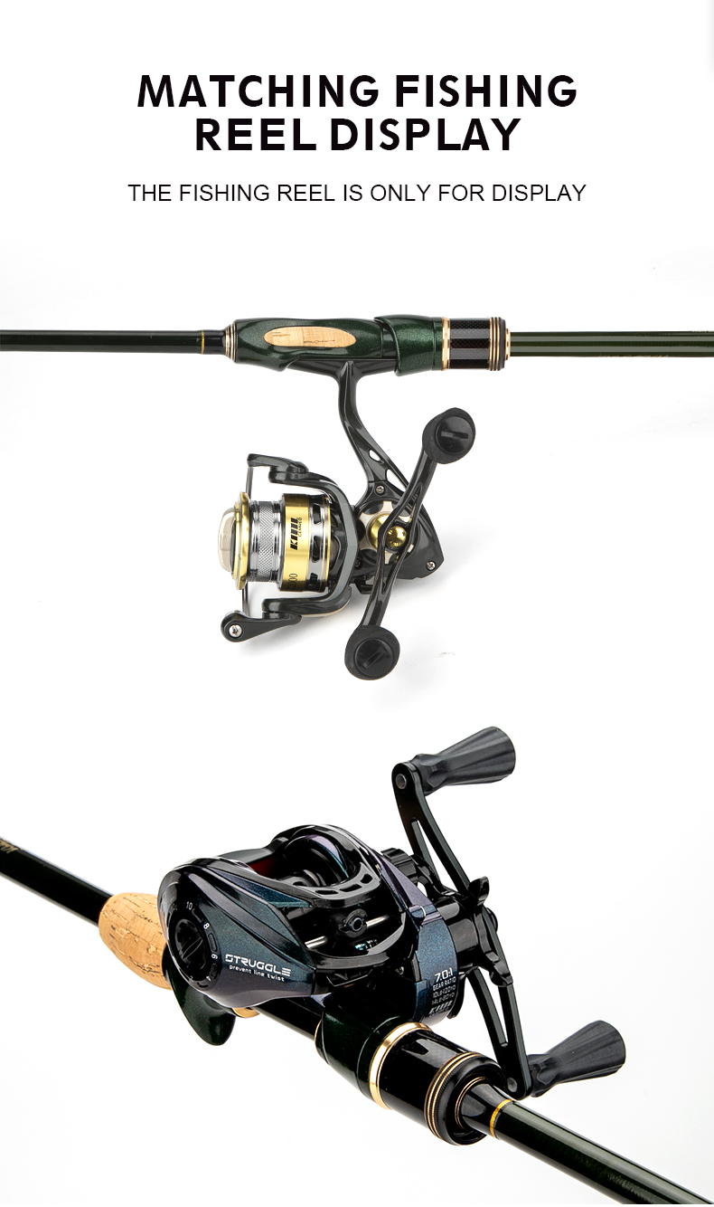 CEMREO Travel Rod 1.8/2.1/2.4m Portable Fishing Rod 4-5 Sections ...