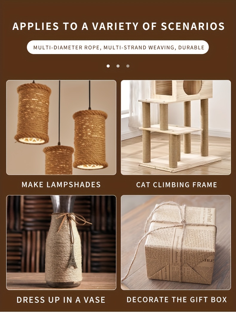 Handmade Twine Rope for DIY Cat Scratching Post and Decorative Projects ...