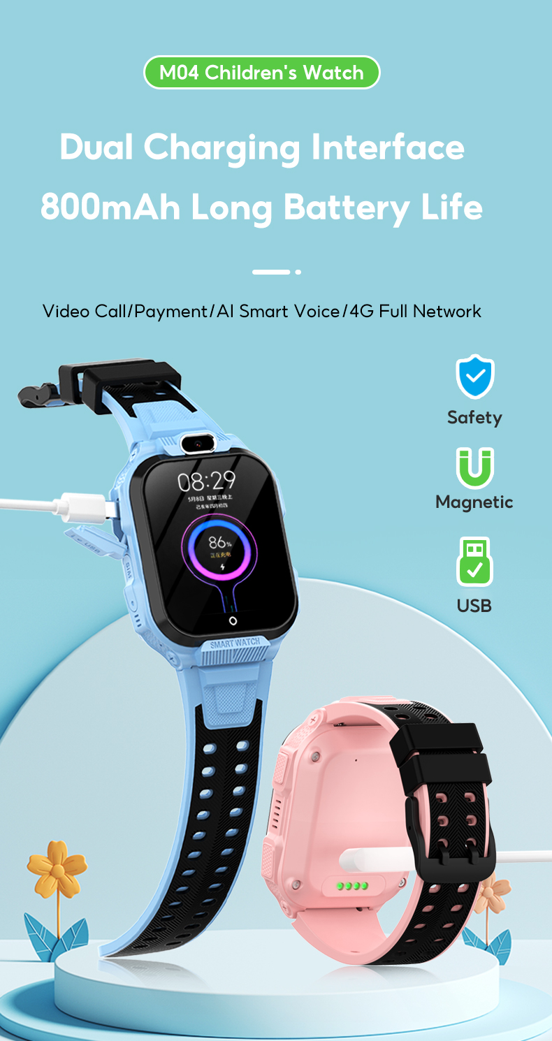 HELLO x Aolon M04 Smart Watch kids 4G Call HD SOS Precise Positioning SIM Card Children ...