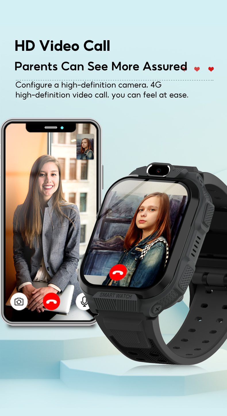 HELLO x Aolon M04 Smart Watch kids 4G Call HD SOS Precise Positioning ...