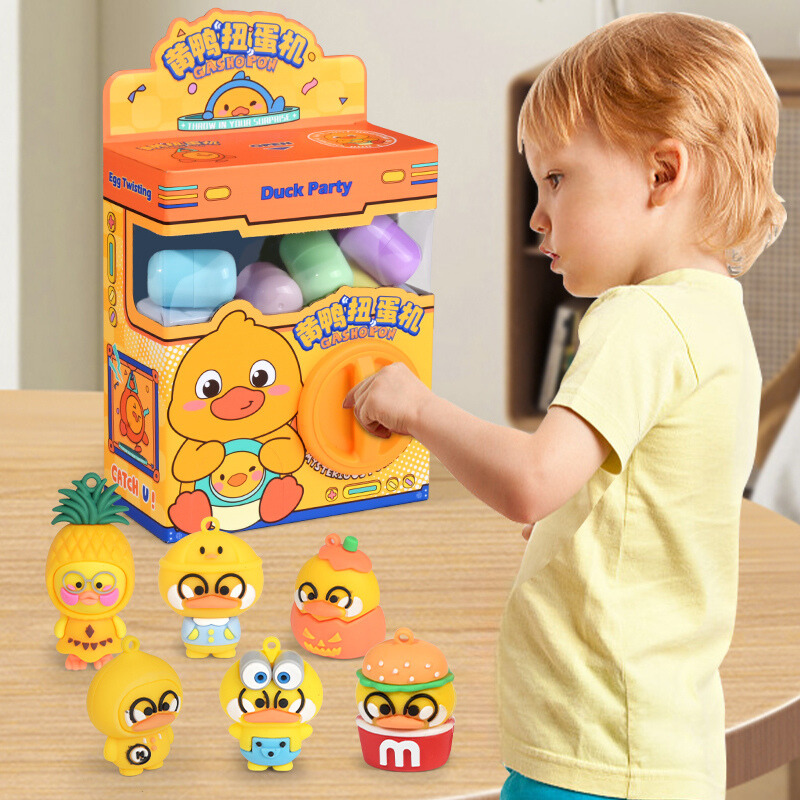 Cute Duck Gacha Machine Random Cute Bracelet Hairpin Doll Gacha Boys ...