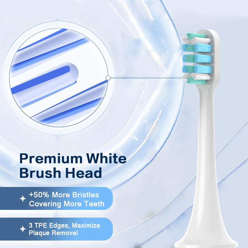 For Xiaomi T300 T500 Mijia Electric Toothbrush Sonic Soft XiaoMi ToothBrush Head Replacement 1 ...