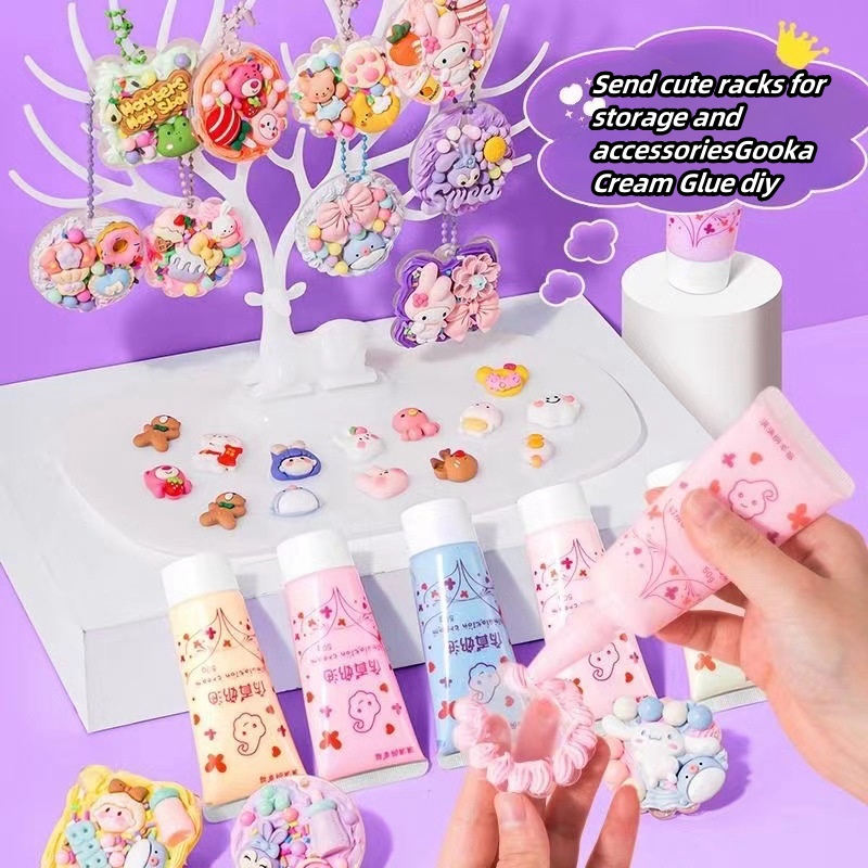 DIY Guka Sticker Set Gift Toys Kids Craft Sticker Storage Box Creamglue ...