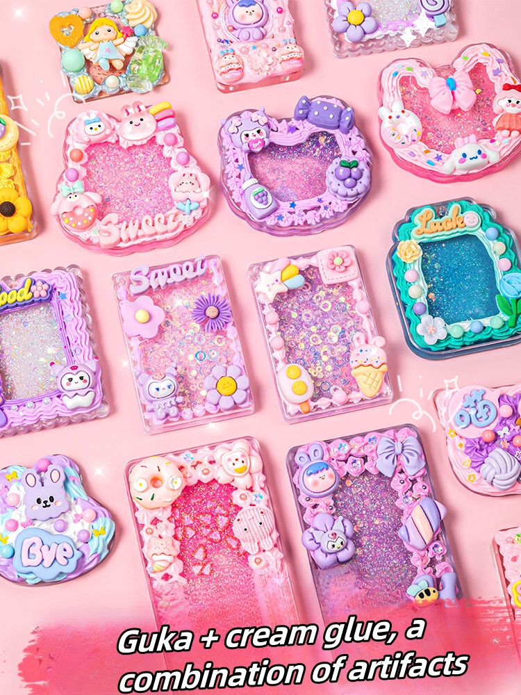 DIY Guka Sticker Set Gift Toys Kids Craft Sticker Storage Box Creamglue ...