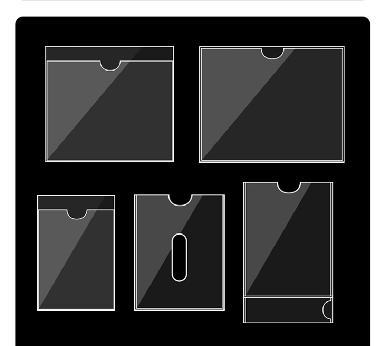 Acrylic Card Slot a4 Transparent Card Slot Box Plastic Double-Layer ...