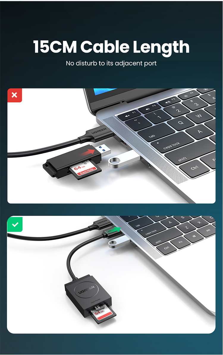 UGREEN USB 3.0 Android SD Card Reader OTG Smart Read 2 | Shopee Malaysia