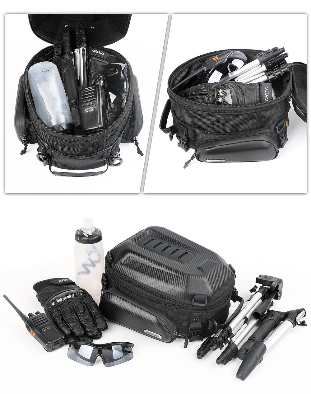 Rhinowalk Expandable waterproof hard shell motorcycle tail bag ...