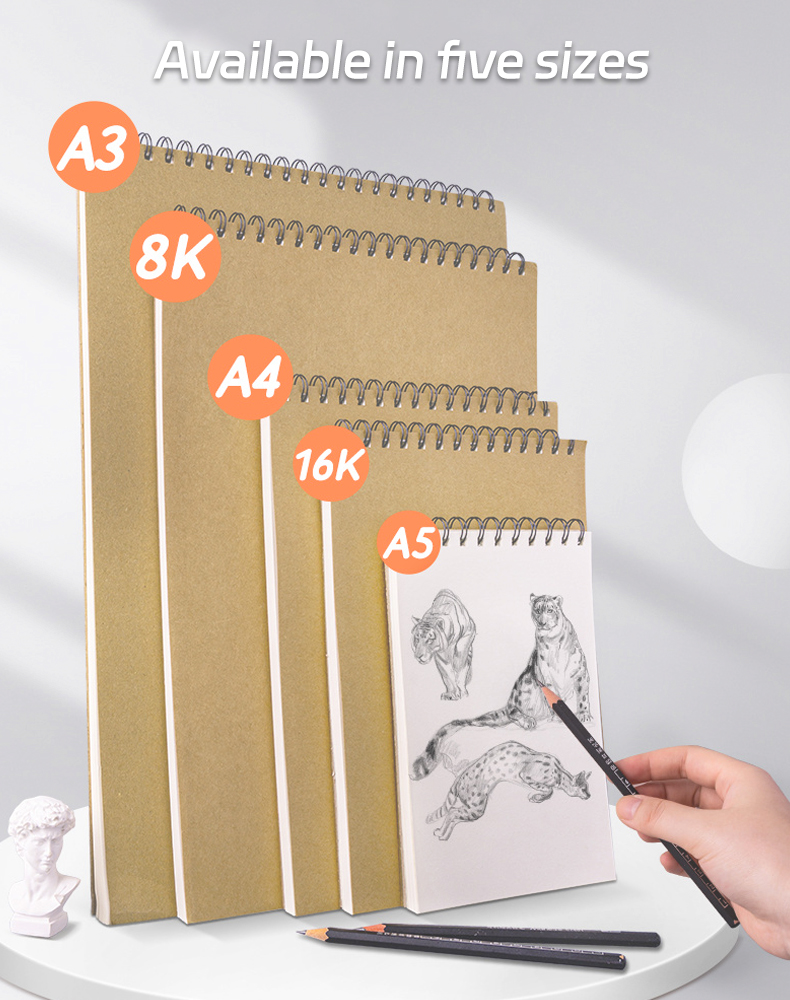 ProProfessional Sketchbook Drawing Notepad 160 GSM Color Pencil, Oil ...
