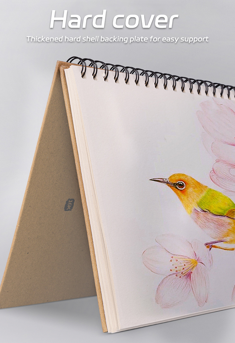 ProProfessional Sketchbook Drawing Notepad 160 GSM Color Pencil, Oil ...