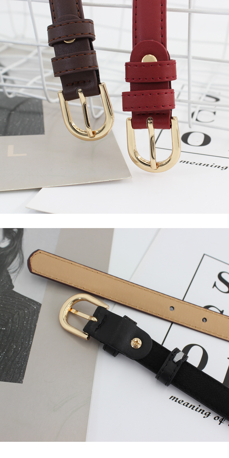 Trendy Korean Style Minimalist Slim Adjustable Women Belt For Jeans ...