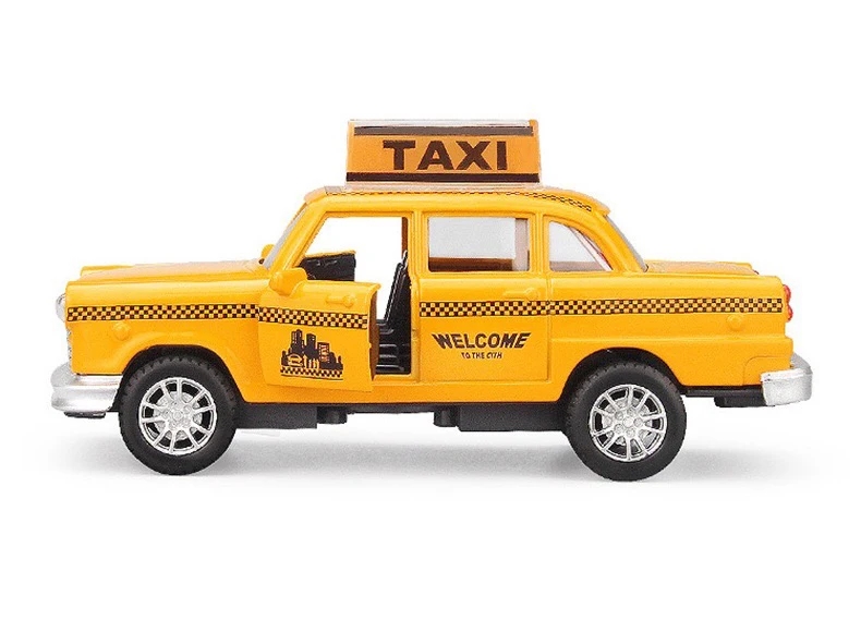 1:32 Retro Taxi Model Car Alloy Miniature Toy Car Model Diecast Vehicle ...