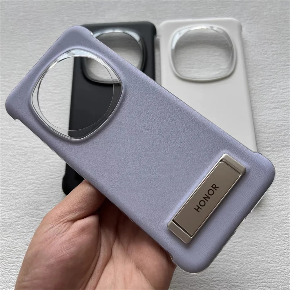 Original Genuine Leather Bracket Phone Stand Case For Honor Magic 6 Pro ...