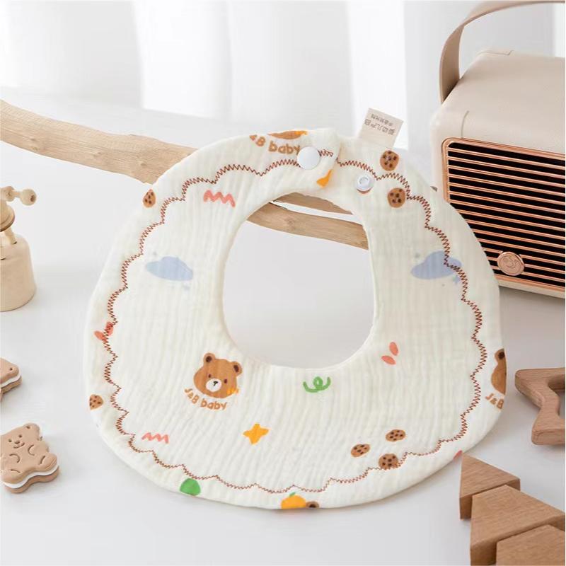 Pure Cotton Baby Bibs Newborn Saliva Towel Baby's Milk Overflow Care ...