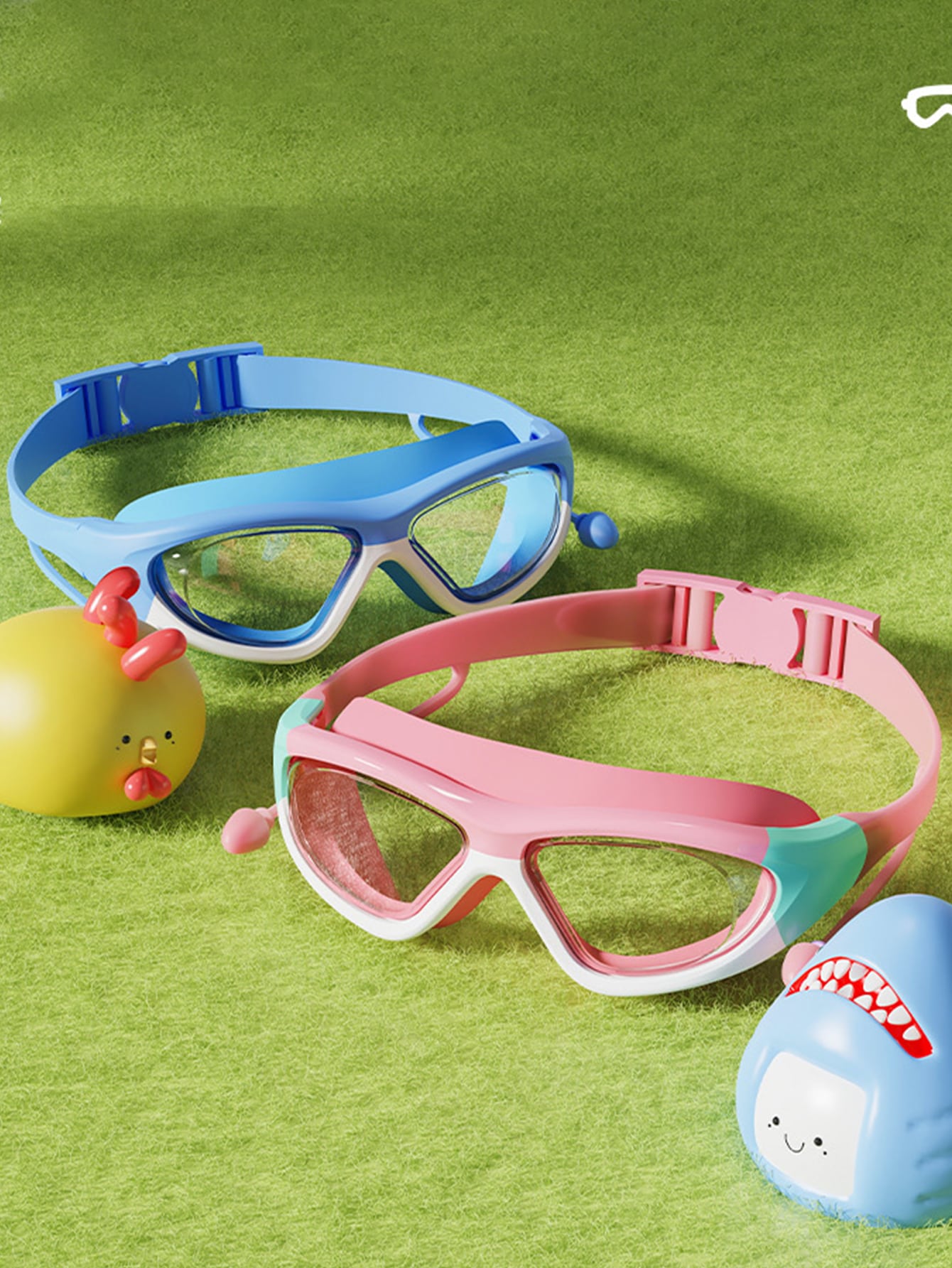 Colorful Children's Swimming Goggles Cartoon Small Animals Boys Girls ...