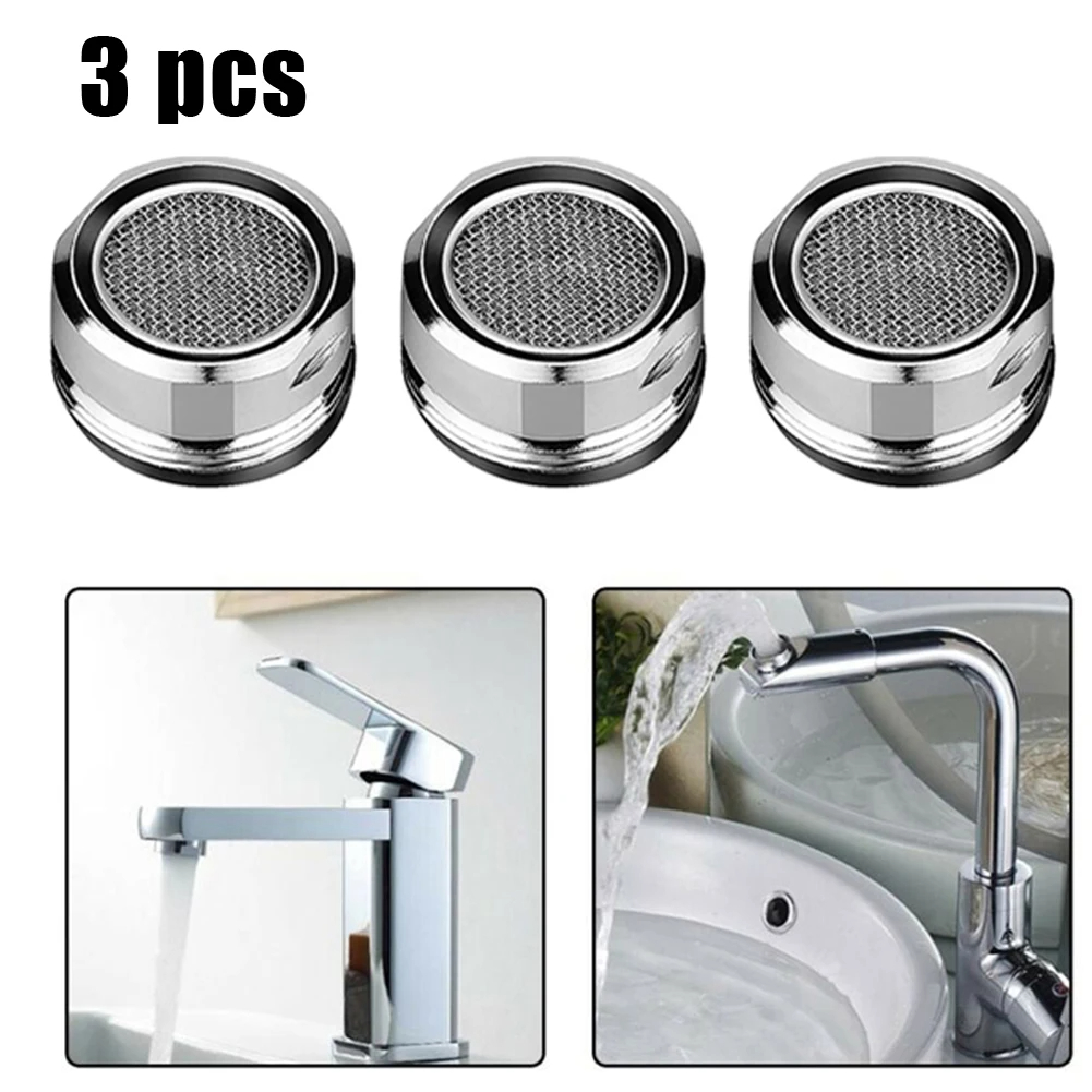 3pc Brass Faucet Replaceable Mixing Nozzle 24mm Threaded Bathroom ...