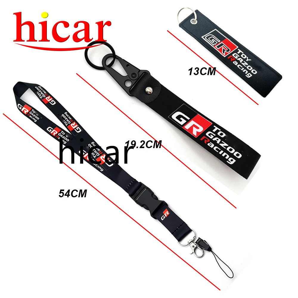 GR Sports Car Keychain Neck Strap Long Lanyard Key Strap Keyring for Gr ...