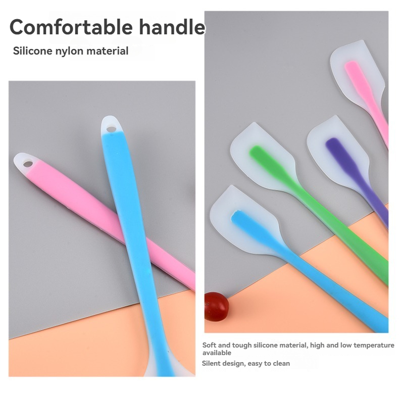 Spot translucent silicone small scraper cream cake spatula food grade ...