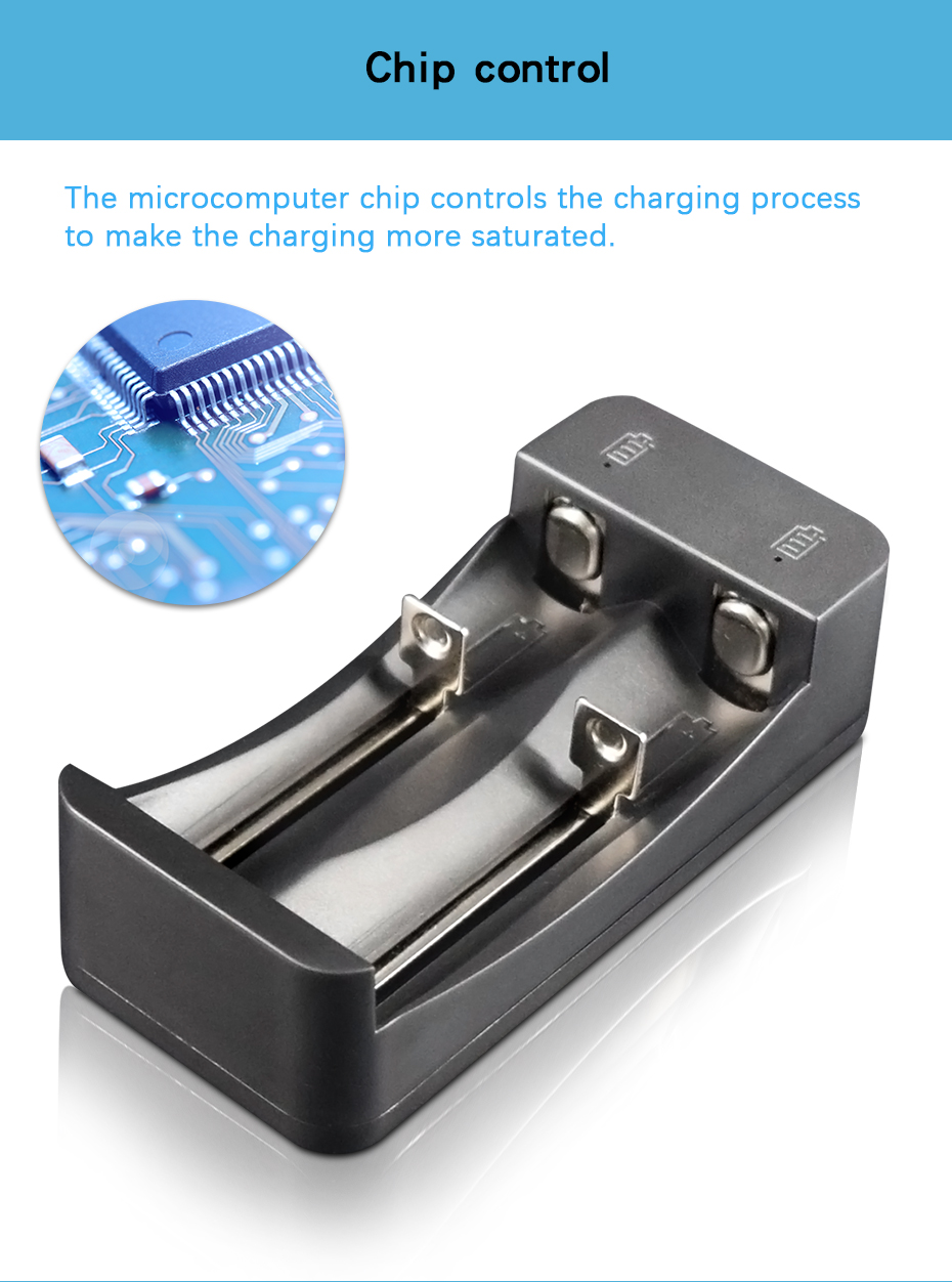 Cityork USB 18650 Lithium Fast Charger 1/2 Slots Lipo Li-ion Rechargeable 3.7V 4.2V Battery ...