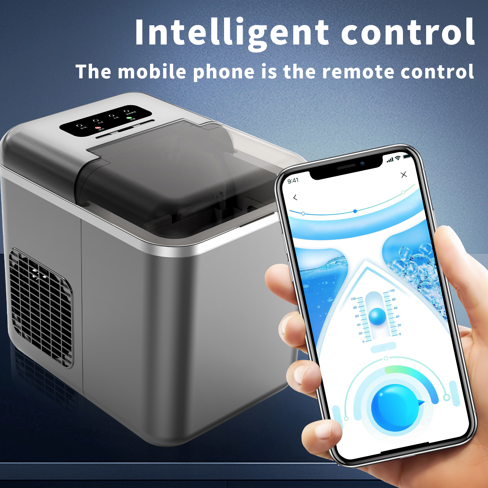 IGRLACE Ice Maker Machine Mini Home Electric Ice Maker Automatic Smart ...