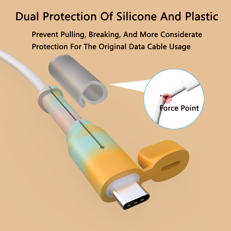 New Data Cable Protection Cover Silicone Anti Breaking Charging Cable ...