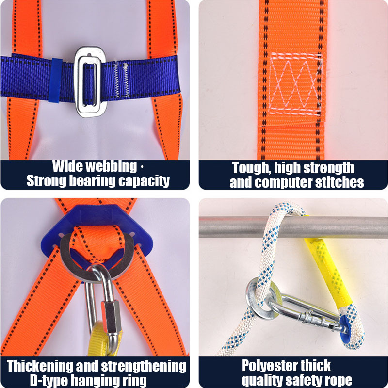 Safety Belt Full Body Harness Polyamide Lanyard Large Hook Tali ...