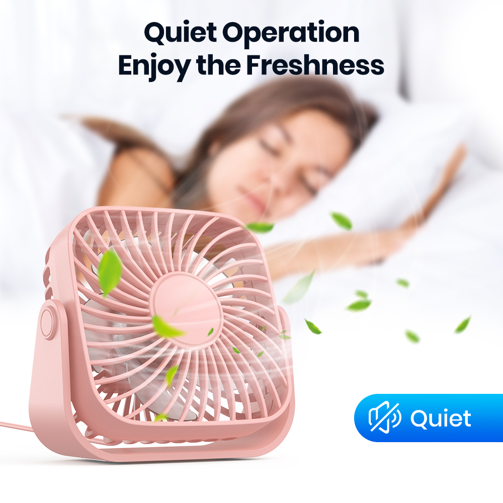 TOPK Portable Desk Fan [USB power] Rechargeable Small Mini Electric ...