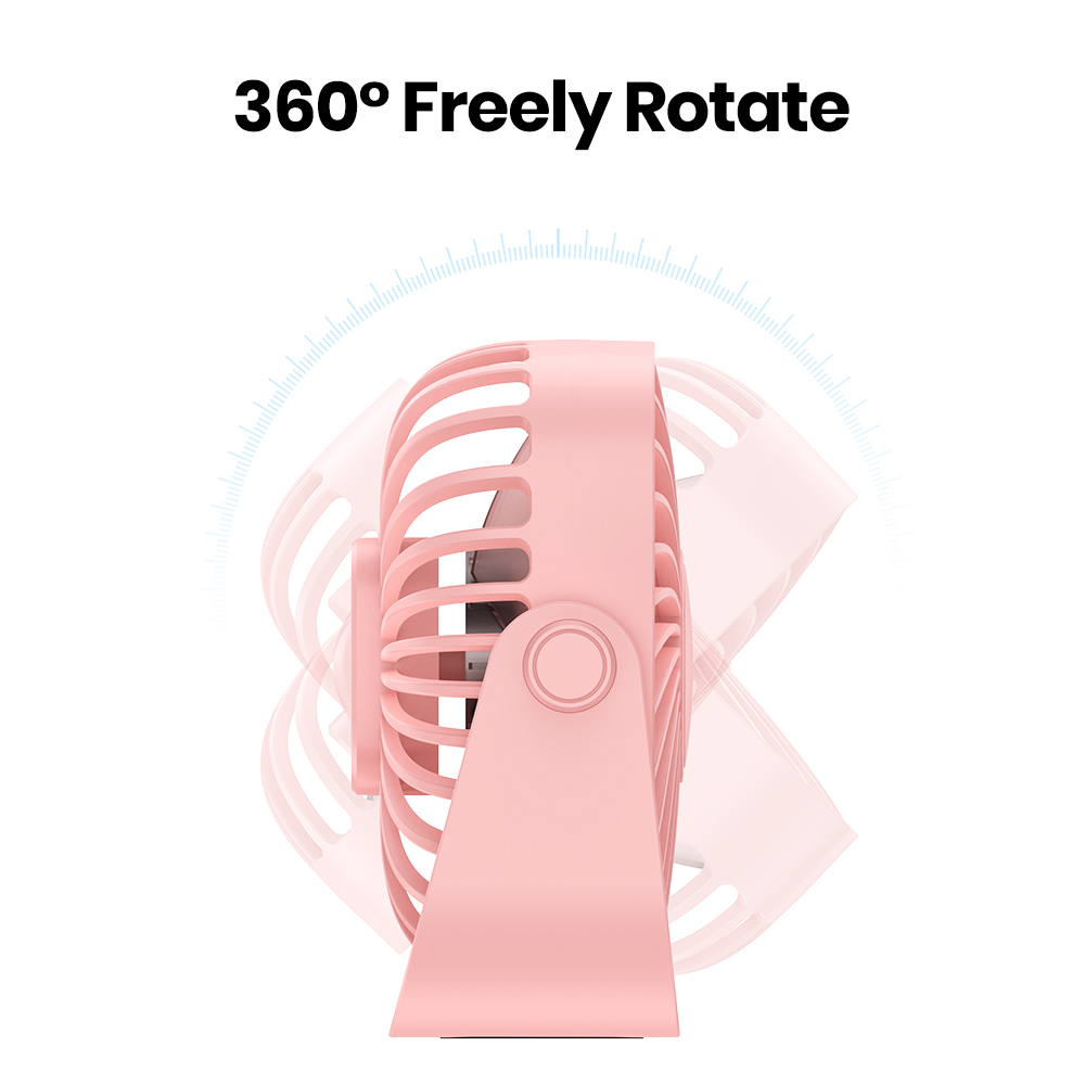 TOPK Portable Desk Fan [USB power] Rechargeable Small Mini Electric ...